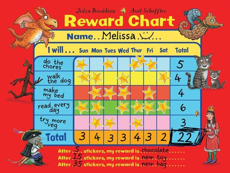Julia Donaldson And Alex Scheffler Reward Chart | Readers Warehouse